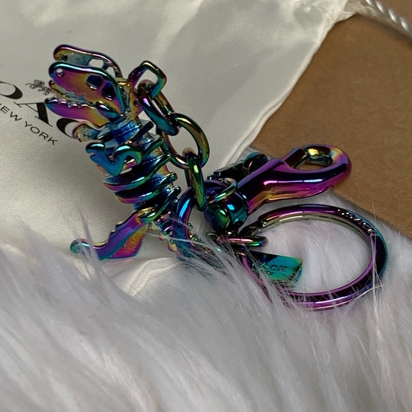 Coach | Bags | Coach Oil Slick Dinosaur Bag Charm | Poshmark